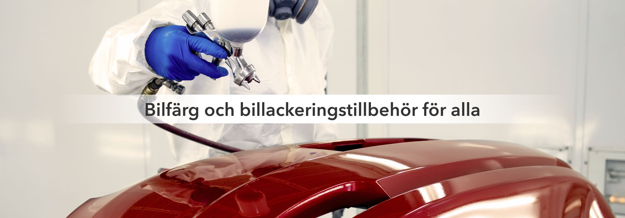 Bilfärg, klarlack, både lösvikt och spray, lackeringstillbehör